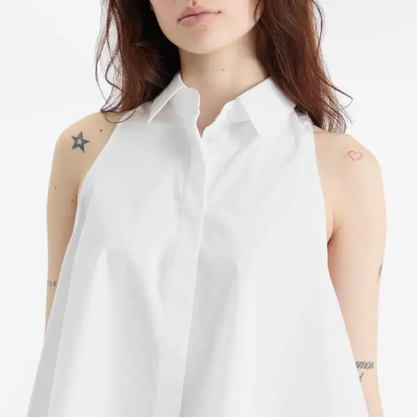 Marni Sleeveless A-Line Shirt In Lily White - 50% Off | Editorialist
